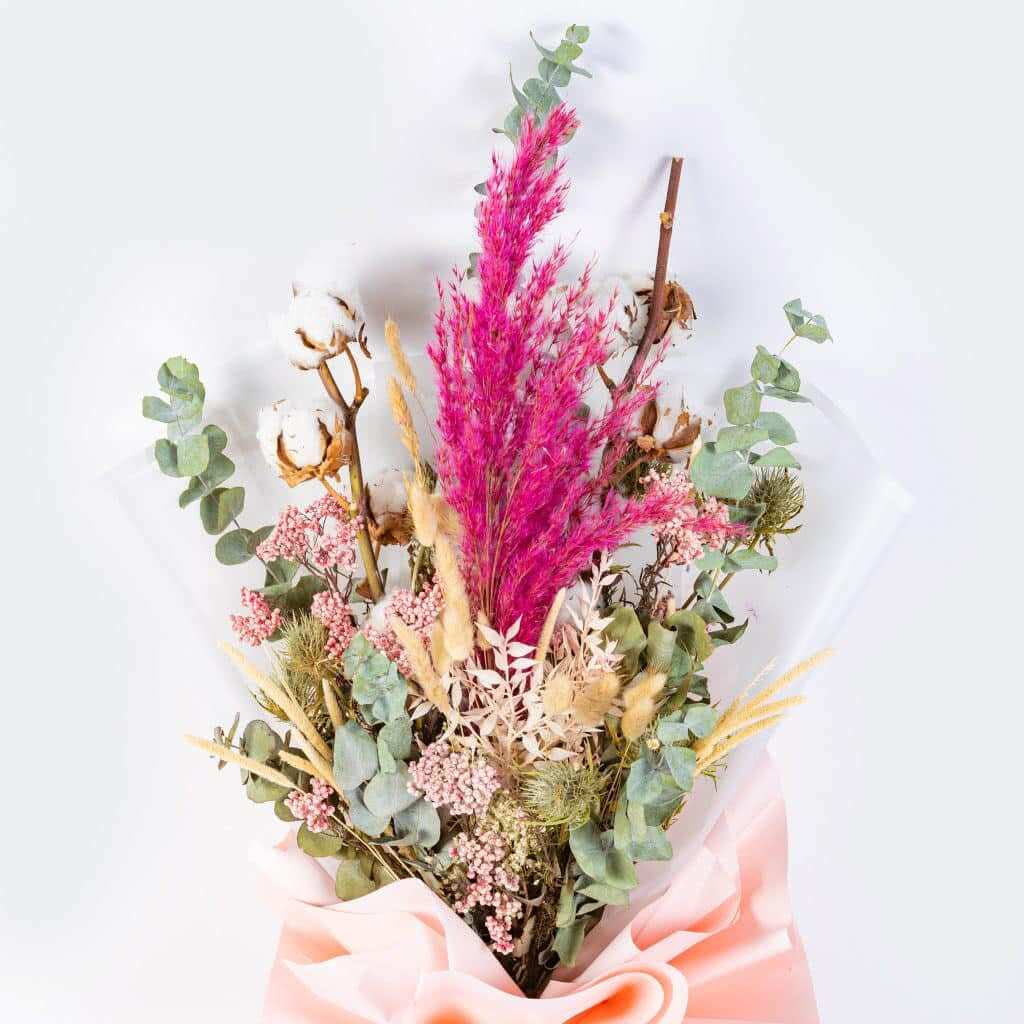 Pink Pampas & Cotton - The Gorgeous Flower Company